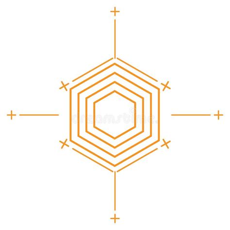 Modern Geometric Hexagonal Shape Design Stock Vector Illustration Of