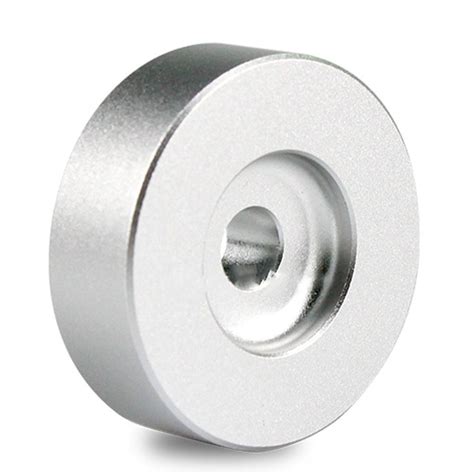 Aluminum Record Turntable Adapter For 7 Vinyl Silver Black Center