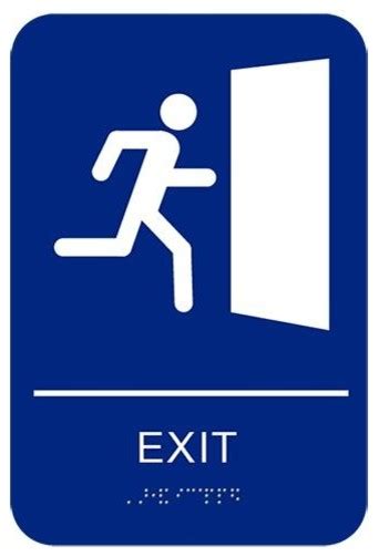 Cal Royal Exit Sign 6 X 9 Contemporary Novelty Signs By HardwareX Supply Houzz