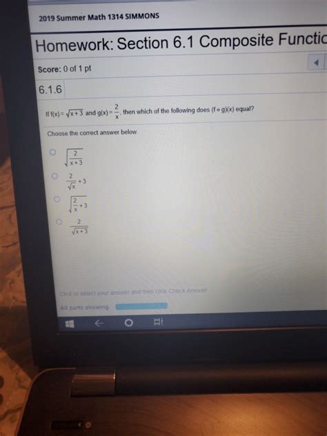 Solved 2019 Summer Math 1314 Simmons Homework Section 6 1