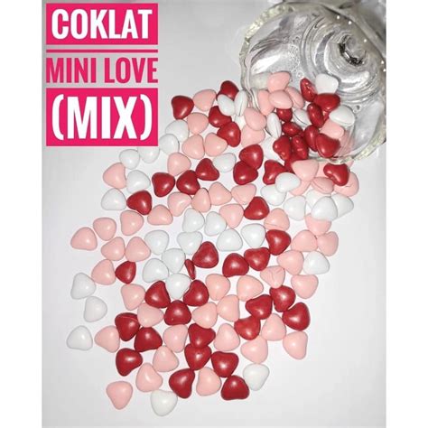 COKLAT MINI LOVE VIRAL 1kg Mini Heart Chocolate Decor Yusuff Taiyoob