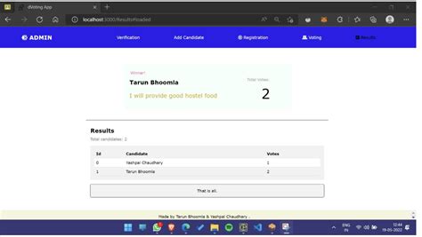 Github Yashdudy Voting System Using Blockchain A Decentralized Voting System Based On