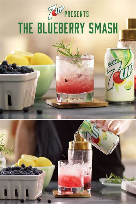 Blueberry Smash Recipe 7up® Recipe Smash Recipe Mocktail Drinks
