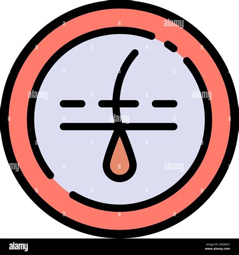 Hair Removal Color Vector Icon Woman Hair Remove Line Style Vector