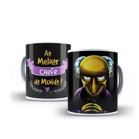Caneca Porcelana Melhor Chefe Do Mundo Shopee Brasil