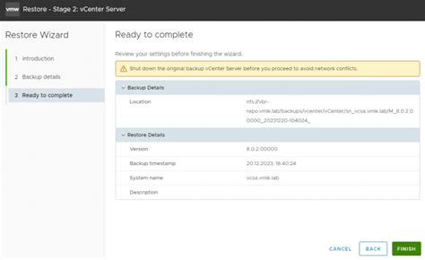 Backing Up And Restoring Vmware Vcenter Server Part 1 Native Backup