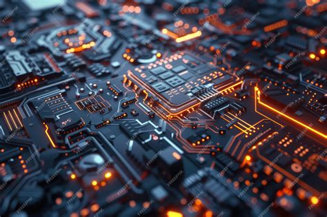 Premium Photo Highly Detailed Ai Supercomputer Circuitry Texture
