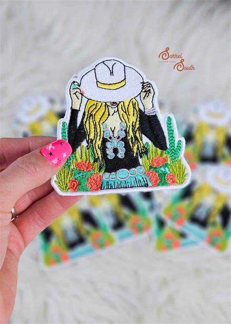 Blonde Cowgirl Patch Wholesale Iron On Patches Sorrel South