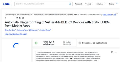 Automatic Fingerprinting Of Vulnerable Ble Iot Devices With Static Uuids From Mobile Apps