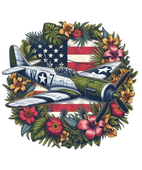 Fighter Plane In A Round Shape Illustration Premium Ai Generated Image