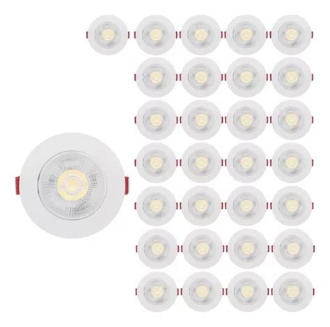 Kit 30 Spot Led 5w Direcionável Embutir Redondo Luz Frio Frete grátis