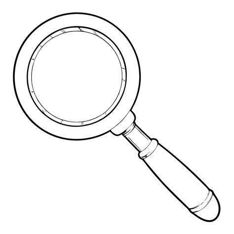 Magnifying Glass Vector Illustration Line Art Premium Ai Generated Vector