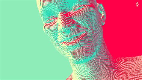 남자는 웃는다 남자는 높은 정신에있는 얼굴의 모델 사람과 감정 개념 복셀 아트3d 벡터 일러스트레이션 남자에 대한 스톡 벡터