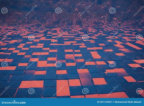 Blue Grid Pattern Background Stock Illustrationbackgrounds Video Game