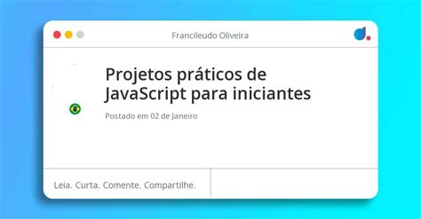 projetos práticos de javascript para iniciantes