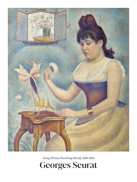 Georges Seurat Young Woman Powdering Herself Poster Murellos