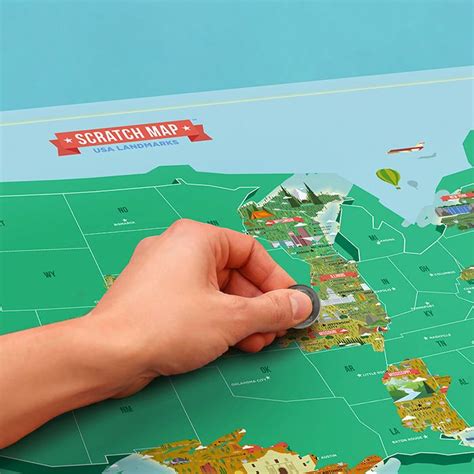 Scratch Map® Usa Landmarks Scratch Map Usa Landmarks Map
