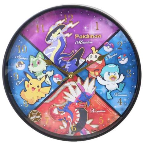 ポケットモンスター インデックスウォールクロック ポケモン 壁掛け時計 キャラクター キラキラ 集合 Tsf Pm 5520424