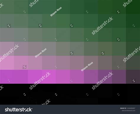 pink green blending pixels black border stock illustration 1244436907