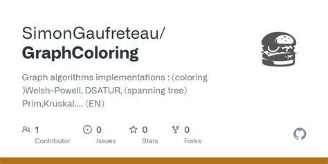 GitHub SimonGaufreteau GraphColoring Graph Algorithms Implementations Coloring Welsh