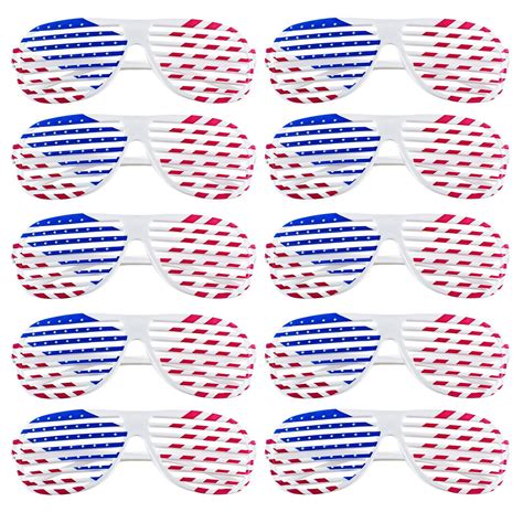 Warkul Patriotic American Flag Glasses Red Blue White Usa Patriotic