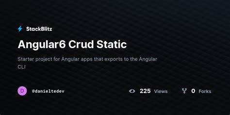 Angular Crud Static StackBlitz