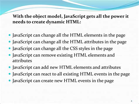 Documentobjectmodelinjavascriptppt