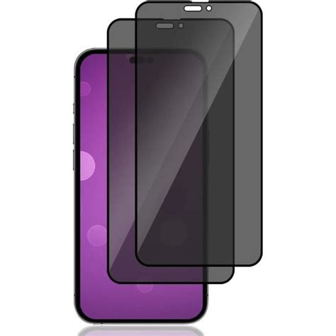 Verre Trempé Anti Espion Pour Iphone 14 Pro Max 67 2 Pièces
