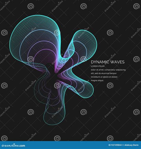 Vector Abstracte Achtergrond Met Gekleurde Dynamische Golven Lijn En Deeltjes Vector
