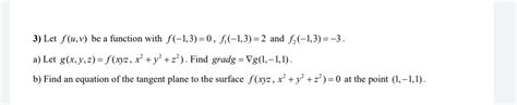 Solved Let F U V Be A Function With F F Chegg Com