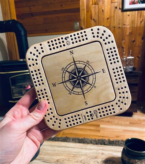 Mini Crib Board With Peg Storage Compass Baltic Birch Etsy