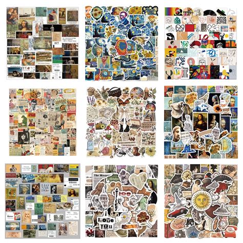 40 50PCS Clásico Y Moderno Arte Abstracto Pegatinas De Graffiti De