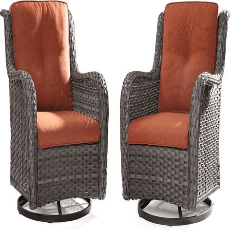 Outdoor Swivel Rocker Wicker Chair High Back Swivel Patio Chairs Wicker