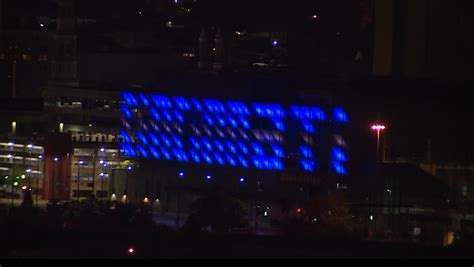 Duke Energy Convention Center Lit To Remember Fallen Deputy Larry Henderson