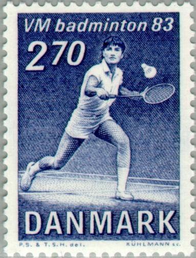 Stamp Lene Koppen World Badminton Championships Denmark 1983 Touchstamps