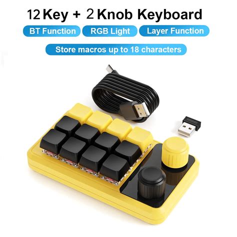 Programming Macro Custom Knob Keyboard Rgb 3 Key Copy Paste Mini Button Photoshop Gaming Keypad