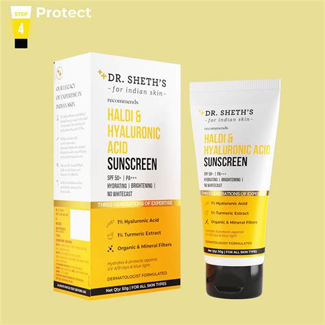 Haldi And Hyaluronic Acid Sunscreen 50gm Dr Sheths