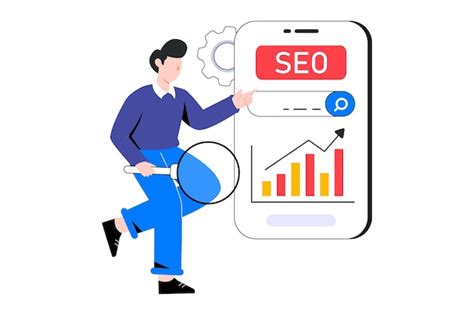 Premium Vector Mobile Seo Flat Style Design Vector Illustration Stock Illustration