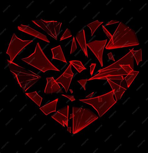 Premium Vector Glass Broken Heart
