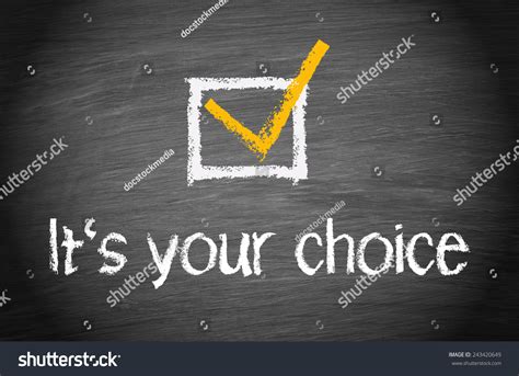 Your Choice Checkbox Text On Blackboard Stock Illustration Shutterstock