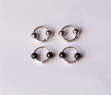 Fake Nipple Piercing Rings Non Piercing Nipple Barbells Fake Etsy