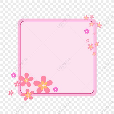 일본 귀여운 봄 일러스트 벚꽃 테두리 우주종이웨딩 Png 일러스트 무료 다운로드 Lovepik