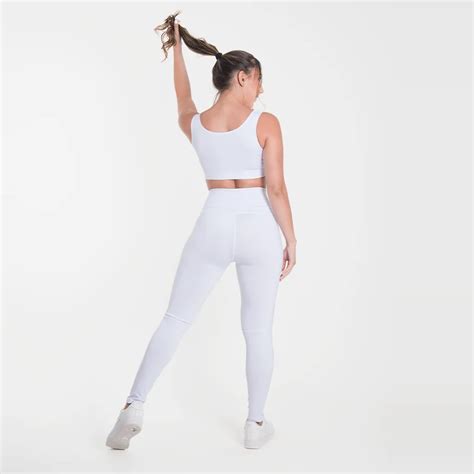 White Leggins Set Ropa Deportiva Y Casual Greenfit
