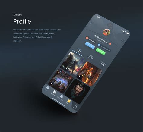 Infinite Portfolio Ui Kit — Ui Kits On Ui8 Ui Kit Mobile App Design