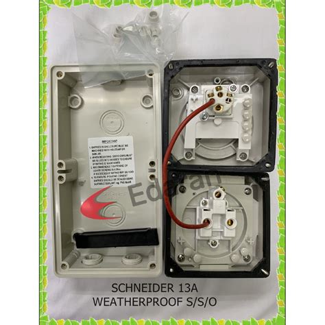 Schneider S56c313gy 13a Weatherproof Switched Socket Outlet Ip66