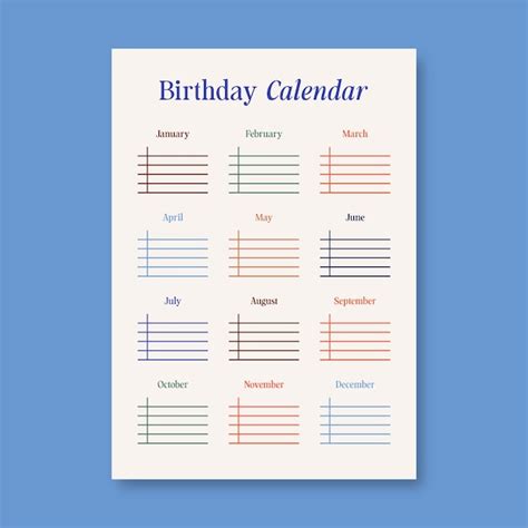 Plantilla De Diseño Del Calendario Vector Gratis