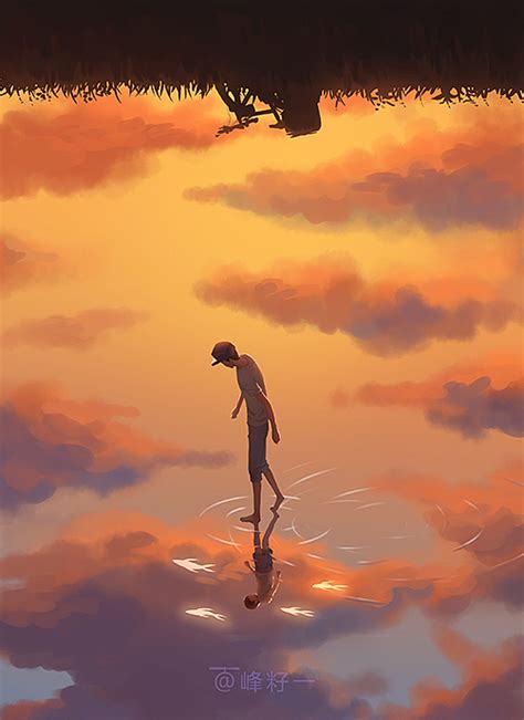 散步黄昏后插画创作习作峰籽一原创作品 站酷zcool