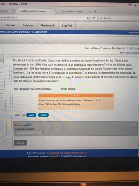 Xyz Math Homework Answers