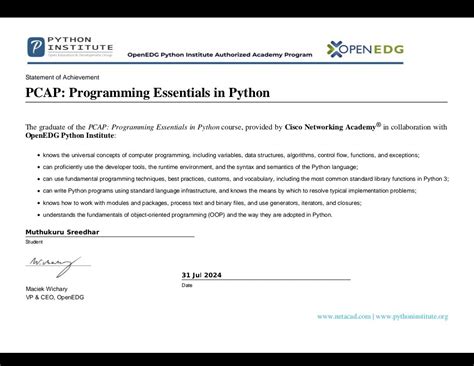 Muthukuru Sreedhar On Linkedin Python Programming Pcap Cisconetworkingacademy Techskills