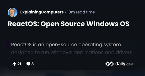 Reactos Open Source Windows Os Daily Dev